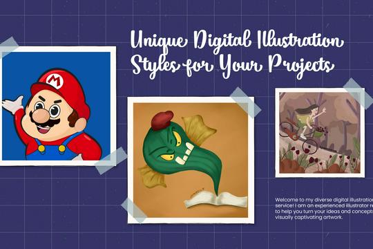 Unique Digital Illustration Styles for Your Projects