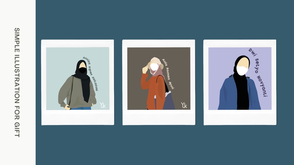 Ilustrasi vektor faceless minimalis untuk avatar