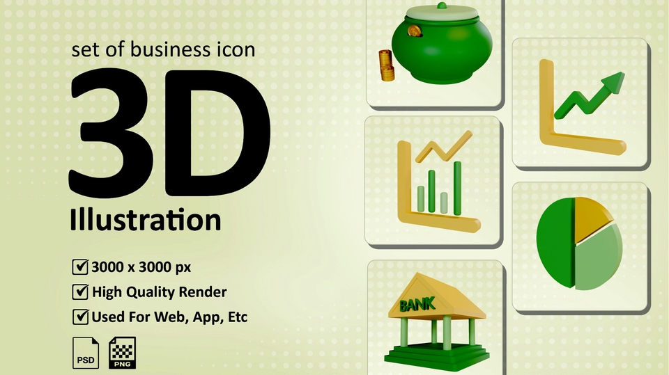 render 3D icon untuk website atau untuk di sosial media