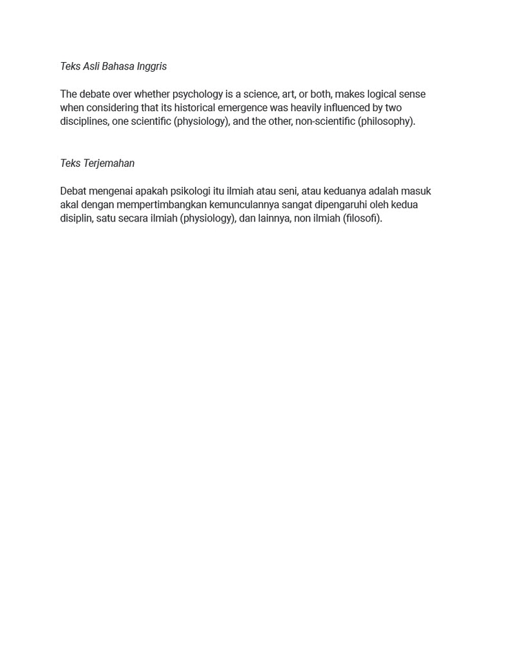 Penerjemahan Tulisan/Essay dari Bahasa Inggris-Bahasa Indonesia atau ...