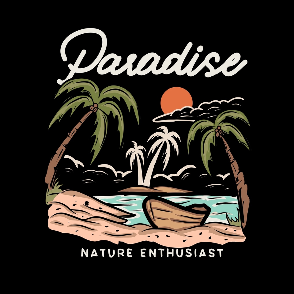 Membuat ilustrasi desain pakaian kaos retro vintage