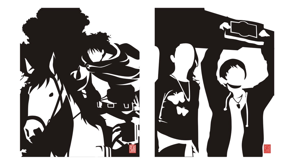 Desain Potrait Minimalis Hitam Putih
