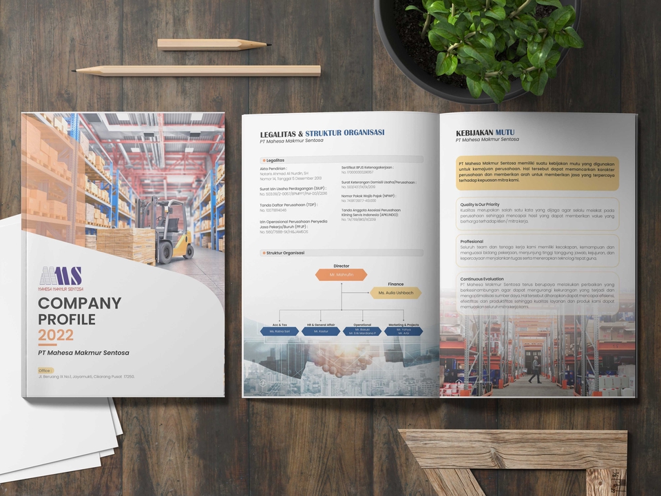 Desain Company Profile / Portofolio Perusahaan / Buku Perusahaan
