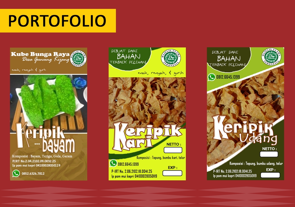 Desain Stiker Produk Menarik