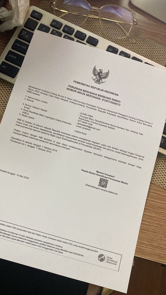 Pembuatan Izin Usaha Nib Umkm Dan Ijin Usaha Oss Lainnya