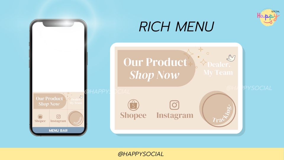 รับสร้าง Line OA + Rich menu พร้อมใช้งาน ปรึกษาฟรี