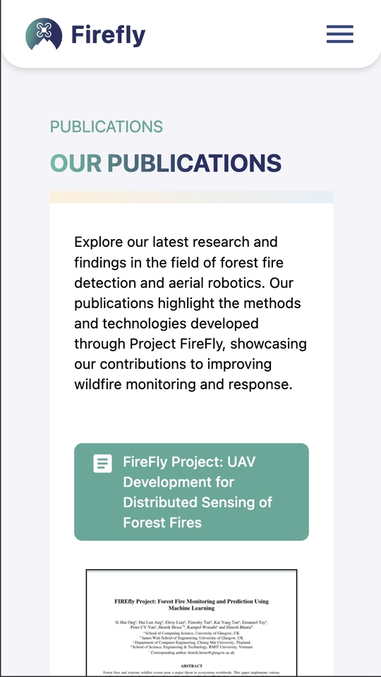 Firefly landing page