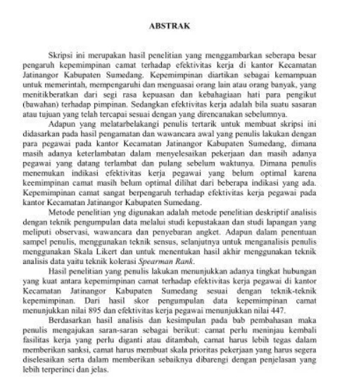 Pembuatan Abstrak Skripsi | Long and Short Project