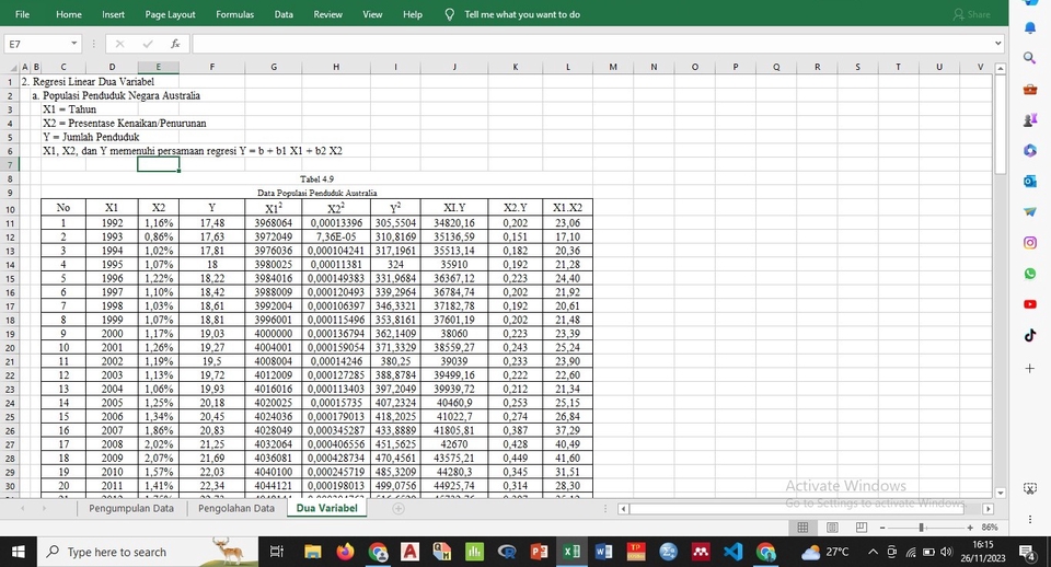 data entri excel, data entri perangkat lunak berbasis data dan lain-lain
