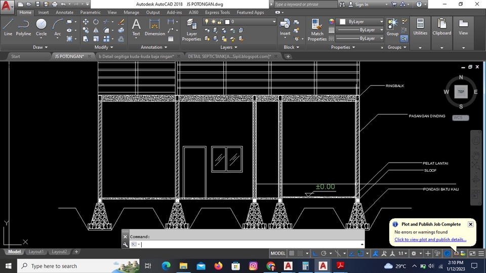 AUTOCAD DAN GAMBAR KERJA KONSTRUKSI