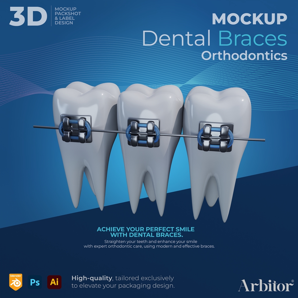 3D Mockup Packshot & Label Design