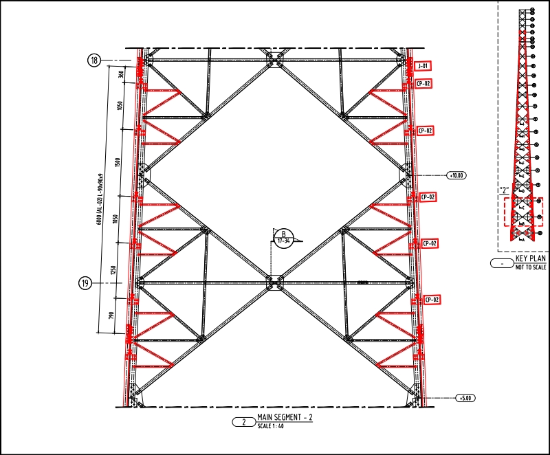 Tower Telekomunikasi, Drawing Perkuatan, Tower BTS, As Plan Drawing