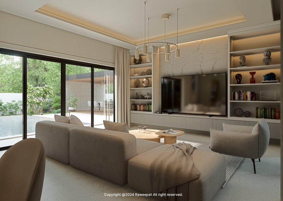 รับทำภาพเสมือนจริง ภาพภายในและภายนอก (3D Perspective Interior & Exterior)