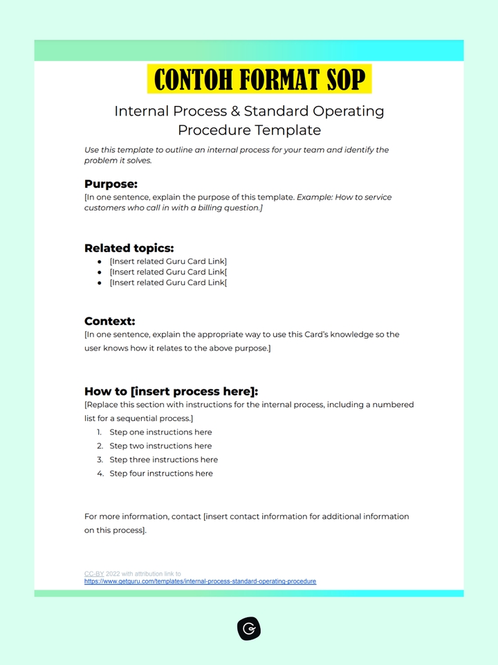 Jasa Penulisan/Pembuatan SOP/Prosedur Kerja/Umum