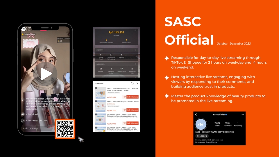 HOST LIVE STREAMING 2 JAM SHIFT MALAM TIKTOK SHOPEE REMOTE