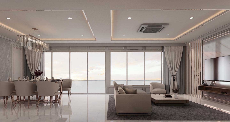 ออกแบบ + 3D render perspective ตกแต่งภายใน