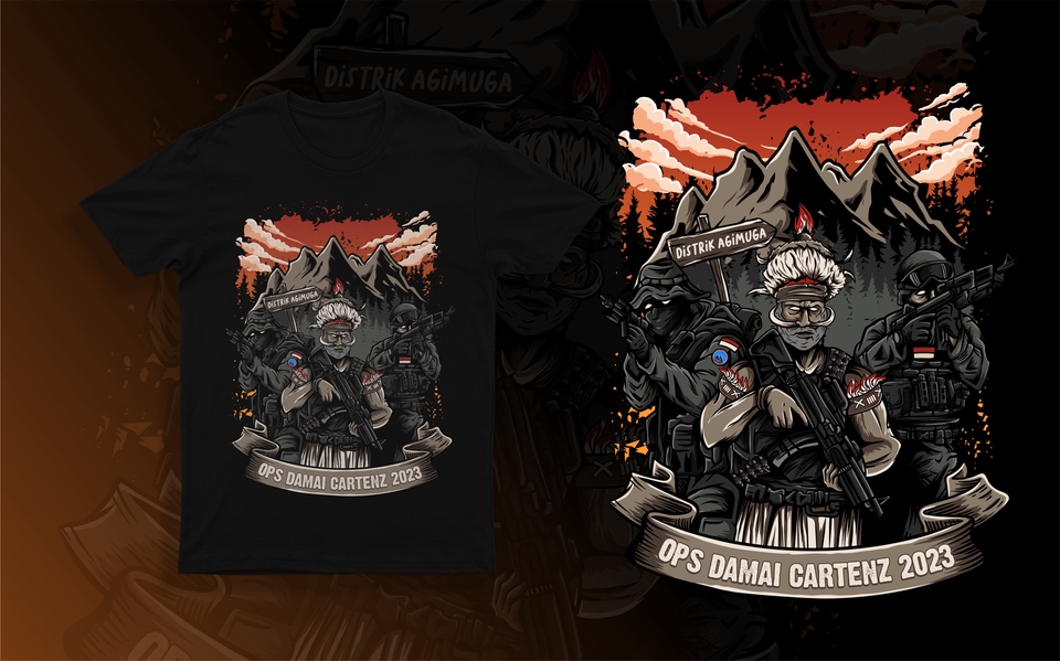DESAIN KAOS / T-SHIRT CUSTOM ILLUSTRASI ART WORK UNLIMITED REVISI