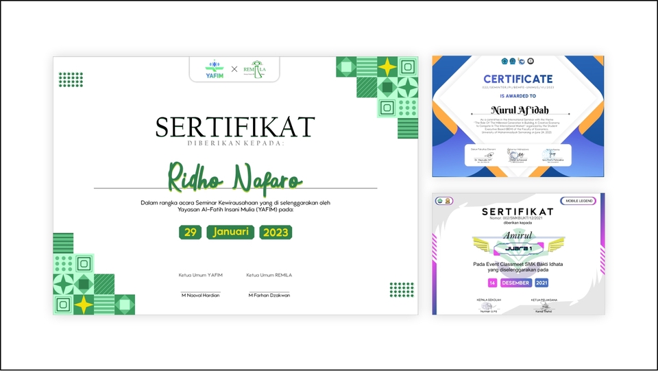 Design Sertifikat / Styrofoam Juara