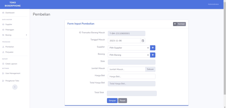 Sistem Informasi Penjualan