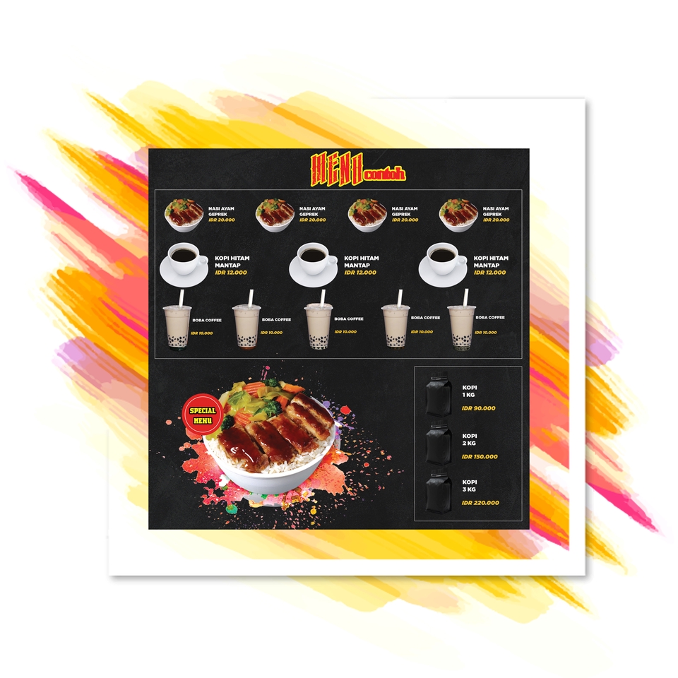 DESAIN MENU CAFE/RESTO