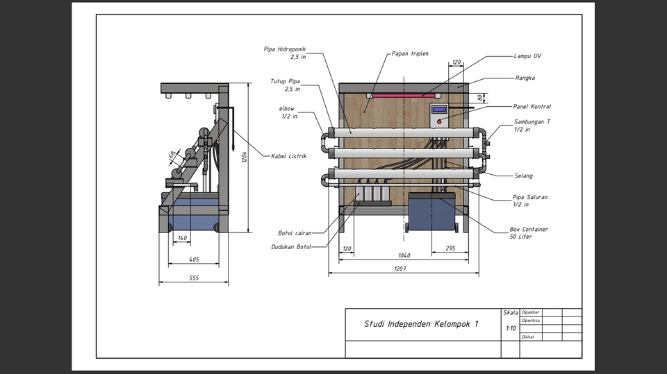 Jasa Drawing part/assembly 2D/3D CAD