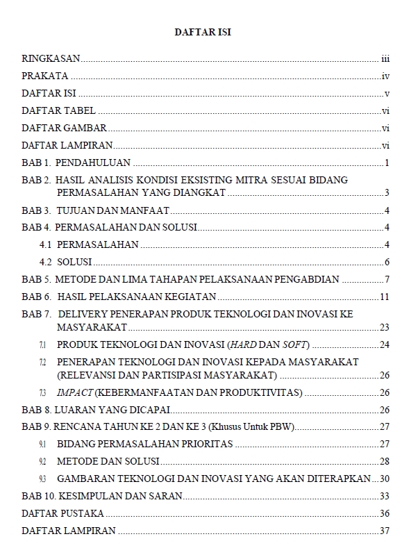 Pembuatan Daftar Isi, Tabel, Gambar, dan Penomoran Otomatis – Rapi ...