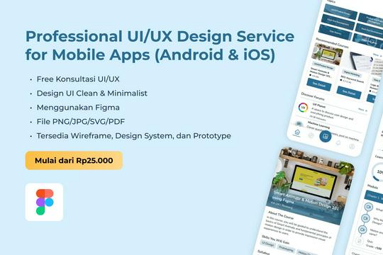 UI/UX Design for Mobile Apps (Android & iOS) - Style Clean and Minimalist