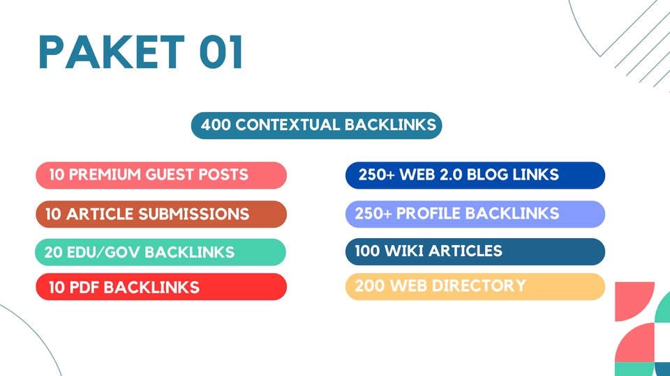 Backlink All In One Package for Google Rangking