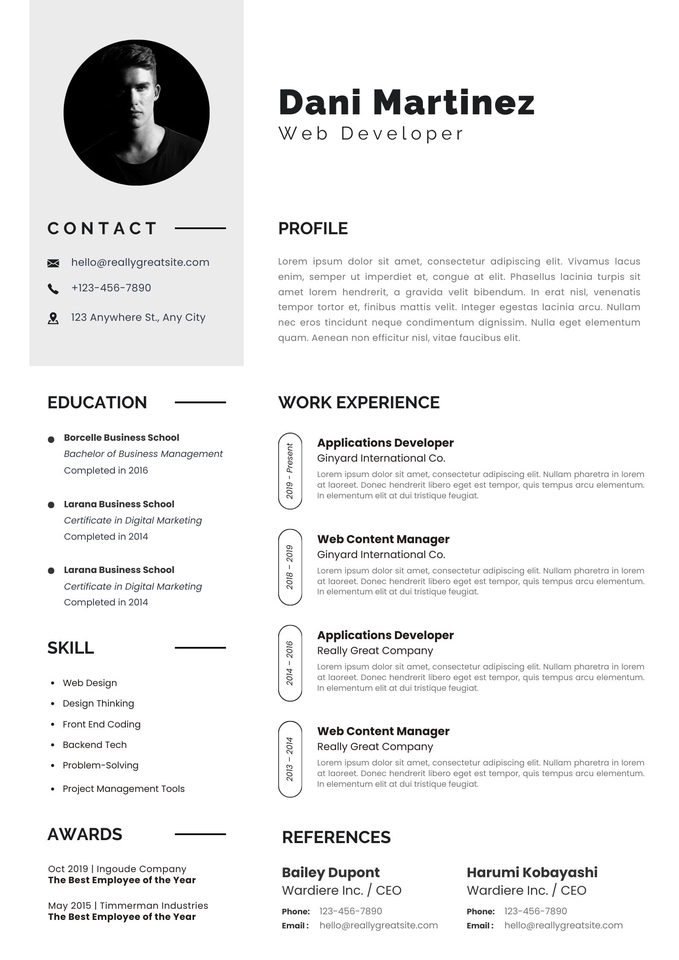 Desain CV Menarik dan Estetik untuk keperluan kerja