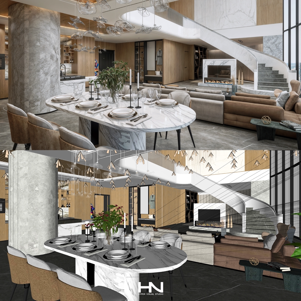 สตูดิโอเรนเดอร์งาน 3D Perspective/Animation อาคารทุกรูปแบบ ภายนอก/ภายใน ครบวงจร