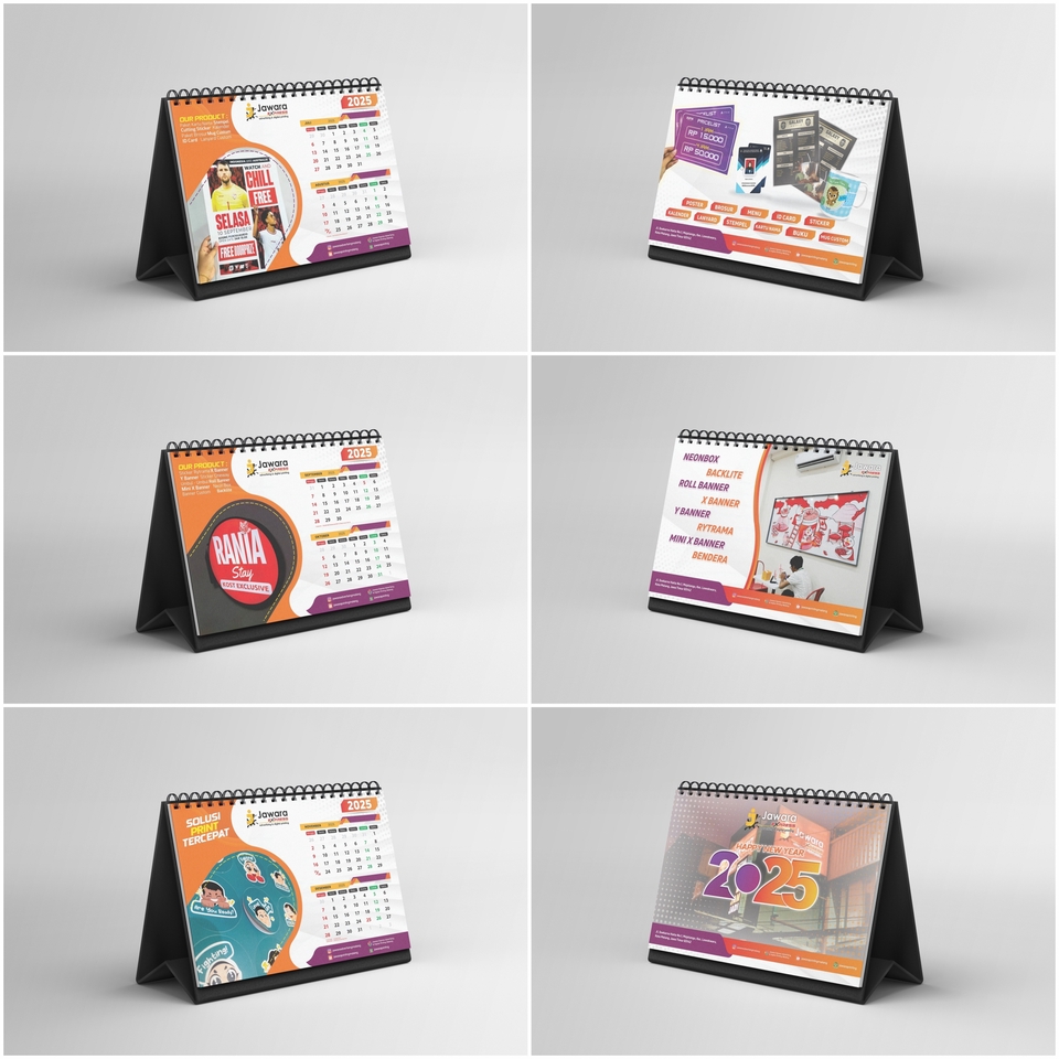 Desain Custom Kalender Meja / Kalender Duduk Sesuai Keinginanmu