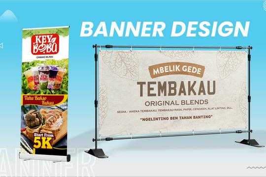 Jasa Desain Banner || Event, Usaha (UMKM/Perusahaan), Instansi/Organisasi