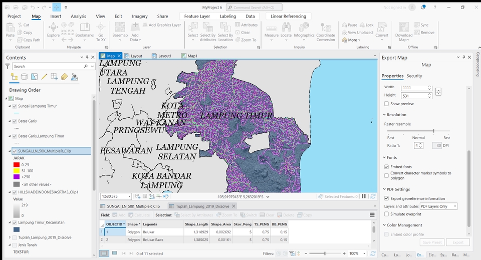 Analisis Data Spasial dan Pembuatan Layout Peta