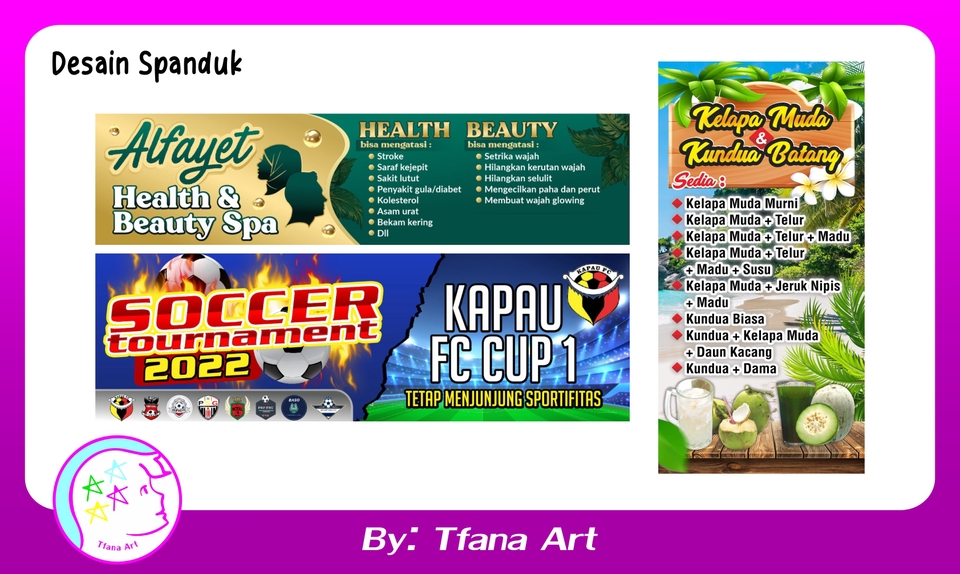 Desain Spanduk, Banner, Baliho, Stiker, Kartu Nama, Menu, DLL modern ...