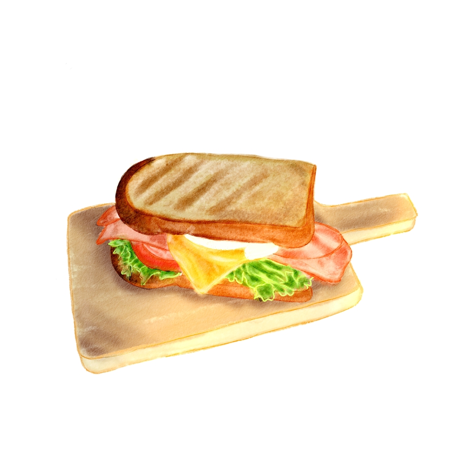 Ilustrasi makanan 2D dan lainnya