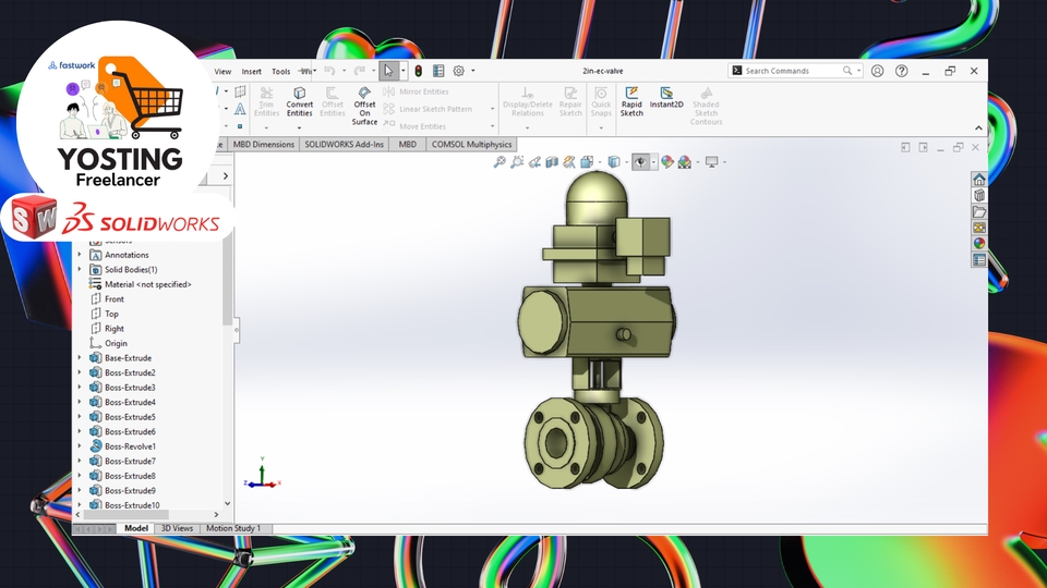 Solidwork ออกแบบผลิตภัณฑ์ 3D