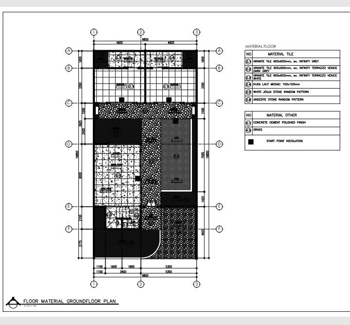 Gambar kerja arstitektur, interior, landscape (cad drawing)