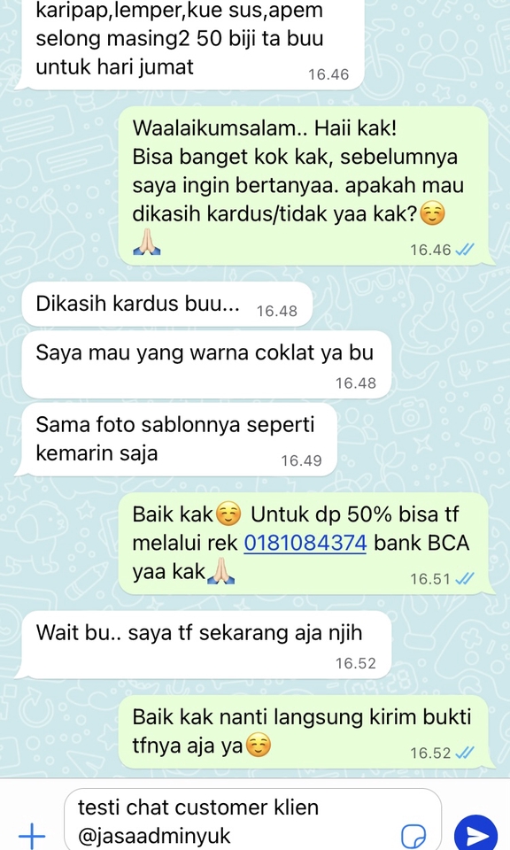 ADMIN CHAT SOSIAL MEDIA MARKETPLACE PERMINGGU