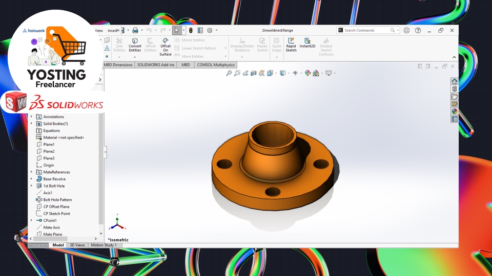 Solidwork ออกแบบผลิตภัณฑ์ 3D