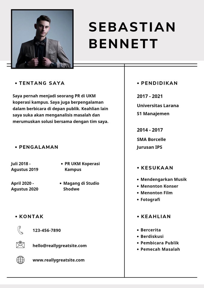 Pembuatan Curriculum vitae 1×24 jam jadi