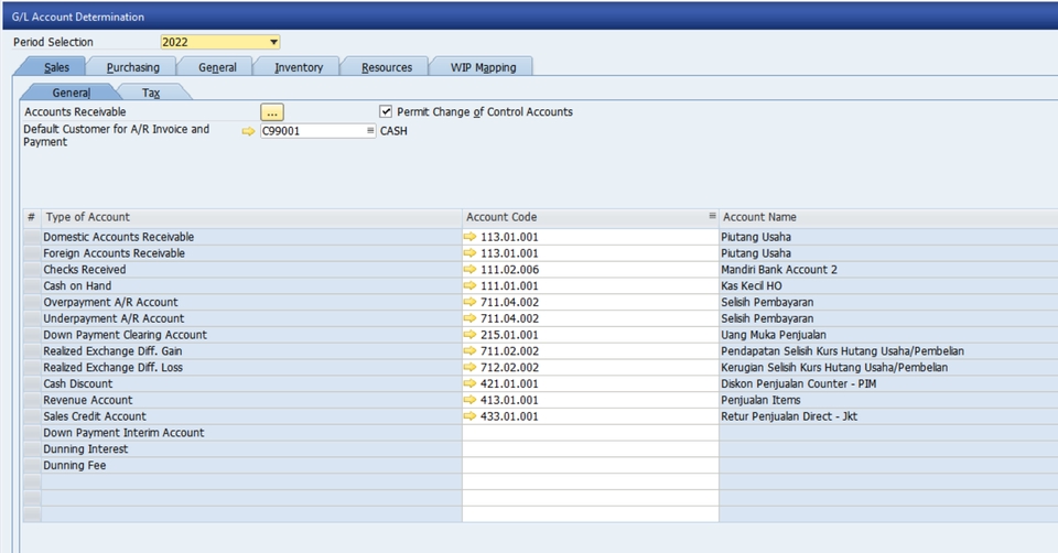 Opening balance SAP BUSINESS ONE