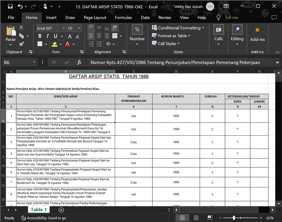 Freelancer Data Arsip