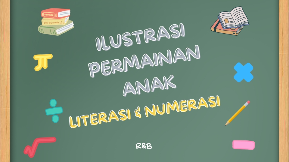 Ilustrasi Desain Permainan Literasi & Numerasi Anak