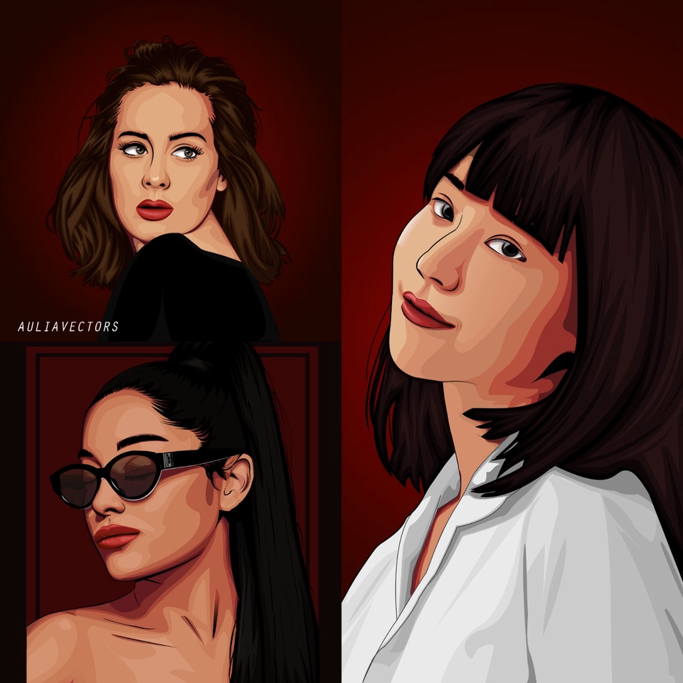 Vector Art Digital Potrait