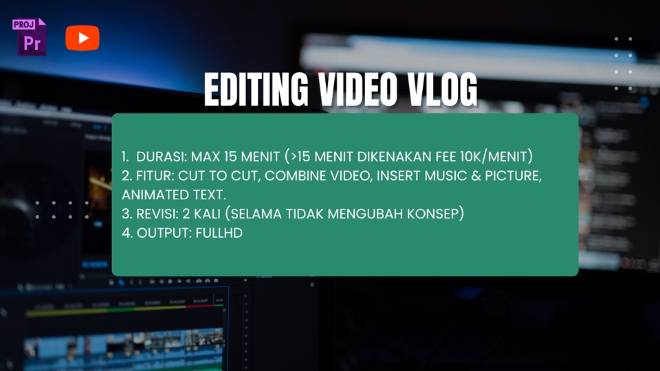 Editing Video untuk konten YouTube (Vlog / Podcast)