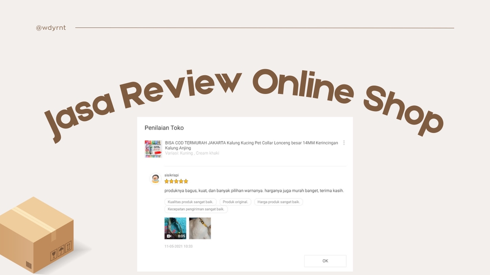 Jasa Review Online Shop - Shopee, Tokopedia, Lazada, dan Google Maps