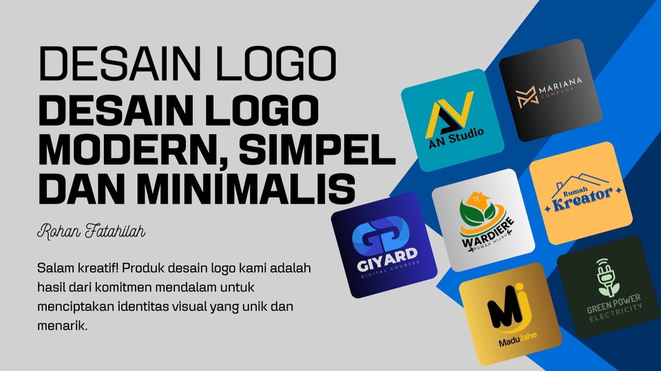 DESAIN LOGO MODERN, SIMPEL dan MINIMALIS (Perusahaan,Umkm, Cafe, Olshop ...