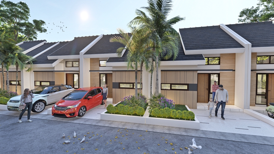 3D Video Animasi (Exterior) Rumah, Ruko, Perumahan, Sekolahan dll