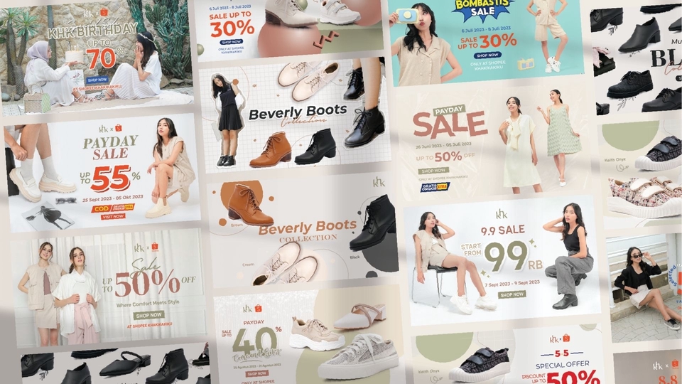 Design Banner Online, Banner eccomerce dan Social Media Content ...