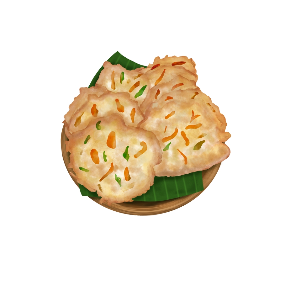 Ilustrasi makanan 2D dan lainnya